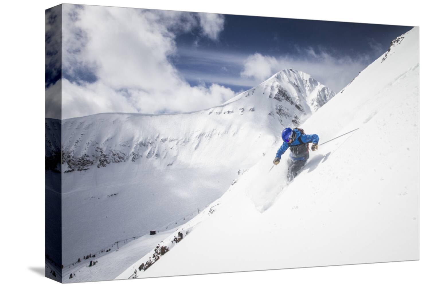 Art.com Male Skier Above The Pinnacles With Lone Peak In The Background ...
