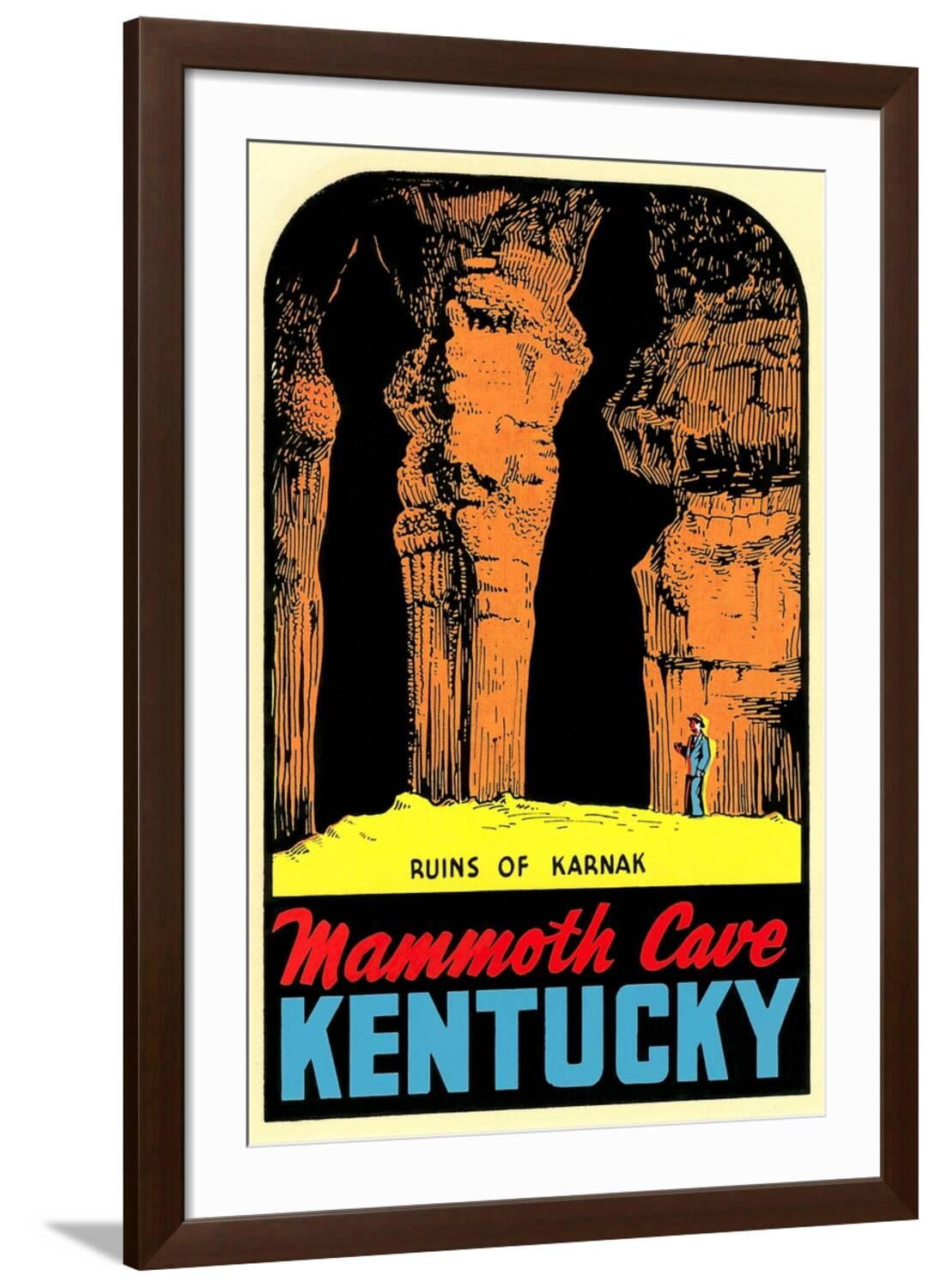 Art.com Mammoth Cave Decal Art Print, Brown Frame Wall Art, 32" x 44 ...