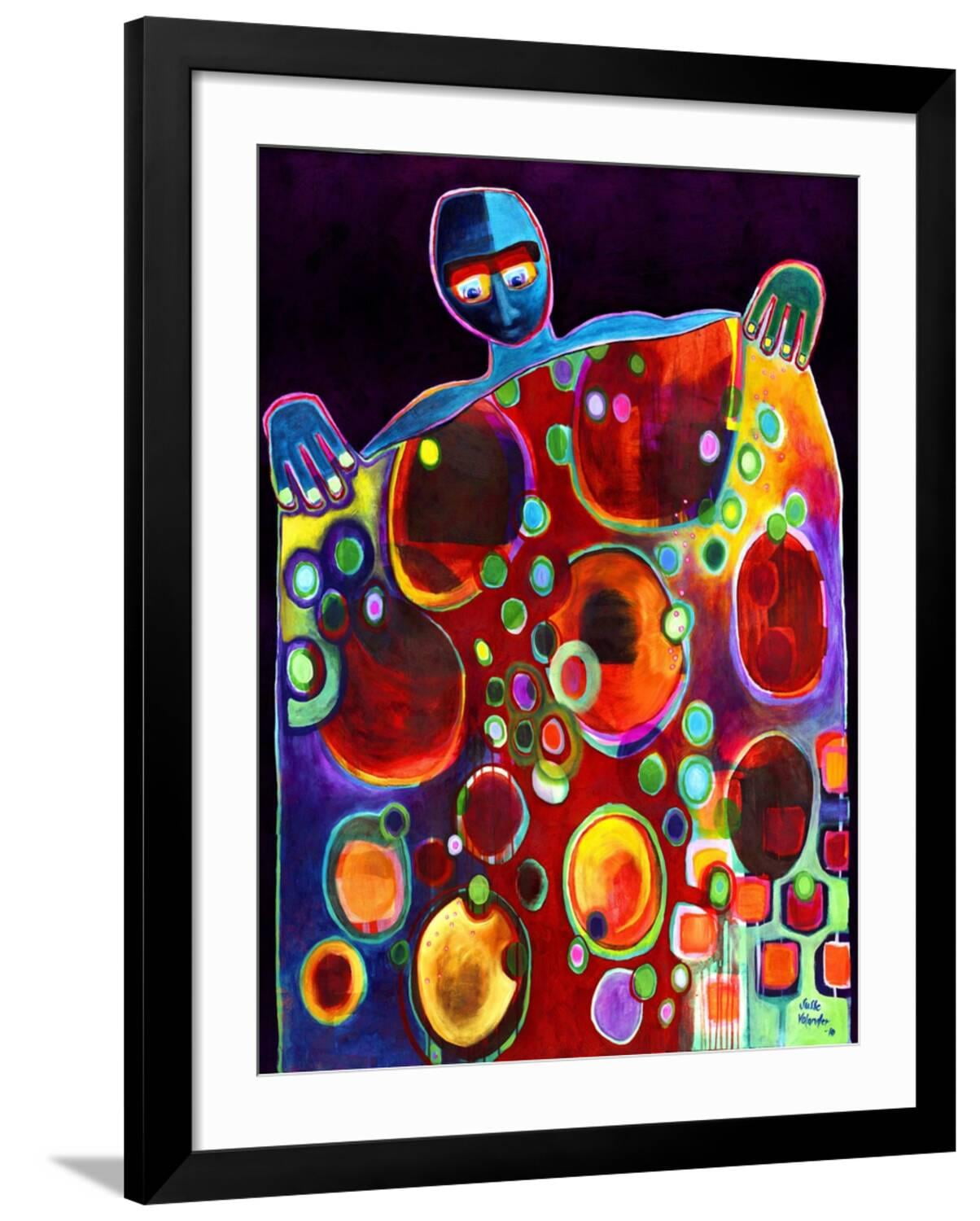 Art.com Man Showing Collection Art Print by Susse Volander, Black Frame ...
