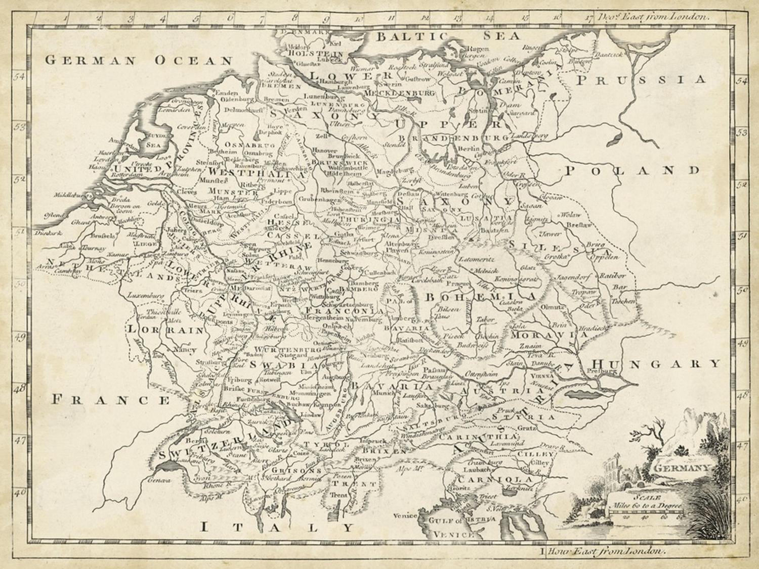 Art.com Map of Germany Art Print by T. Jeffreys, 32" x 24" - Walmart.com