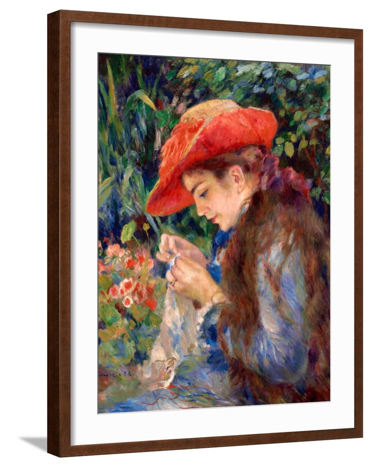 Art.com Marie-ThÃ©rÃ¨se Durand-Ruel Sewing, 1882 Art Print by Pierre ...