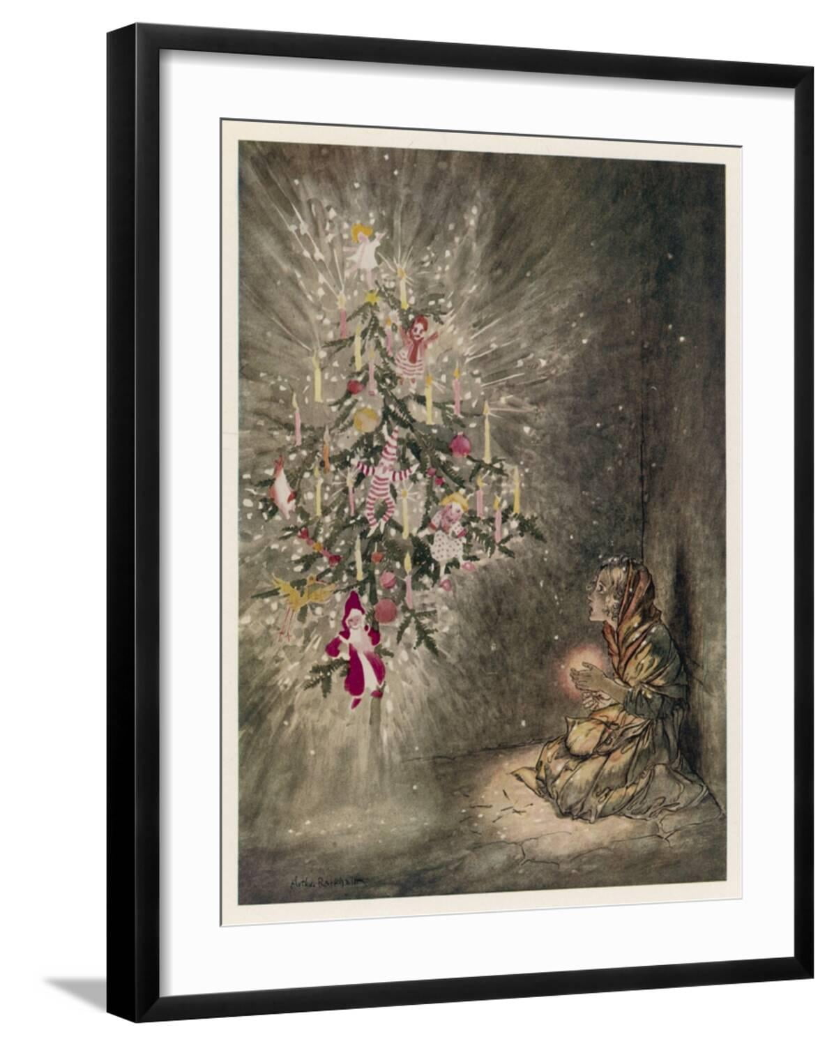 Art.com Match Girl Art Print by Arthur Rackham, Black Frame Wall Art ...