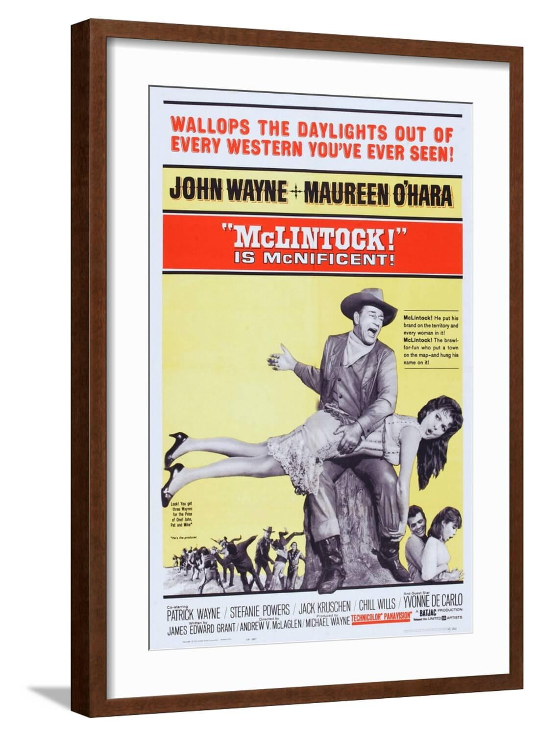 Art.com Mclintock!, John Wayne, Maureen O'Hara, Patrick Wayne, Stefanie Powers, 1963 Art Print ...