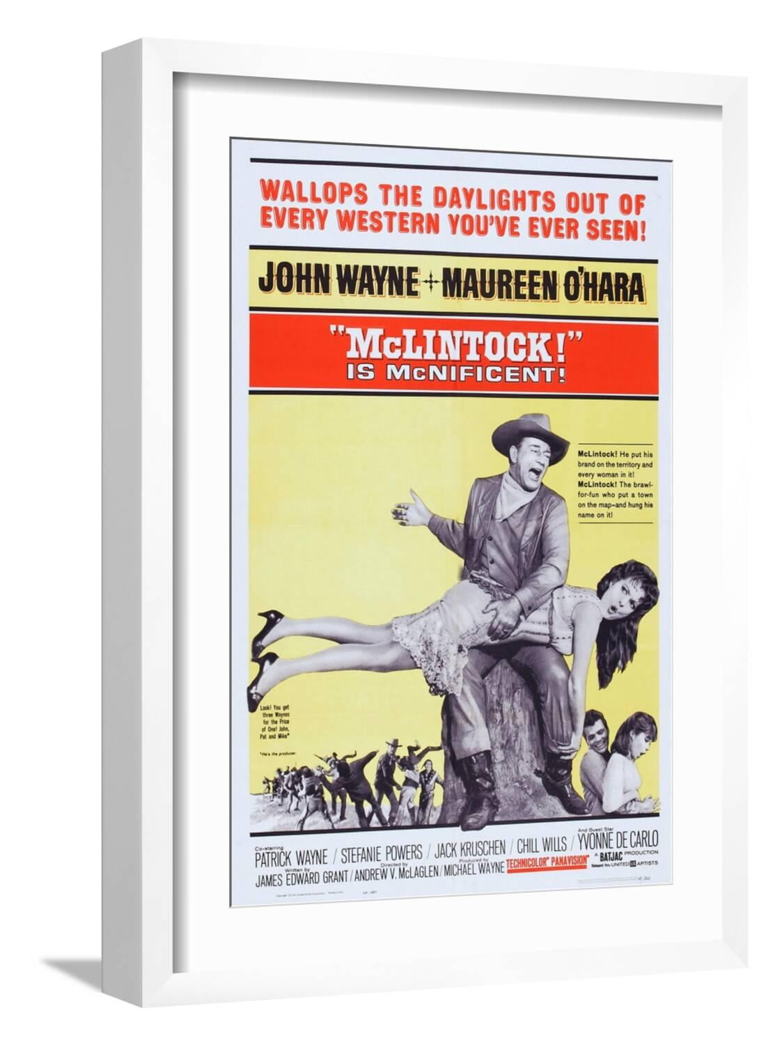 Art.com Mclintock!, John Wayne, Maureen O'Hara, Patrick Wayne, Stefanie Powers, 1963 Art Print ...