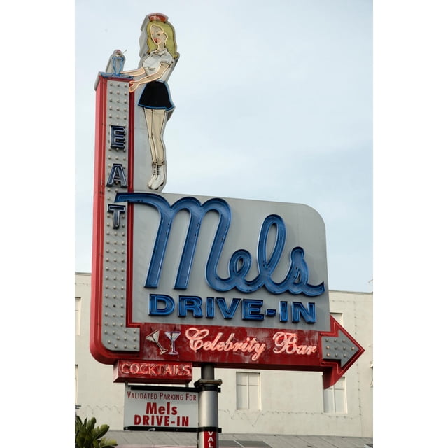 Art.com Mel's Diner sign, Hollywood, Los Angeles, California, USA Photo ...