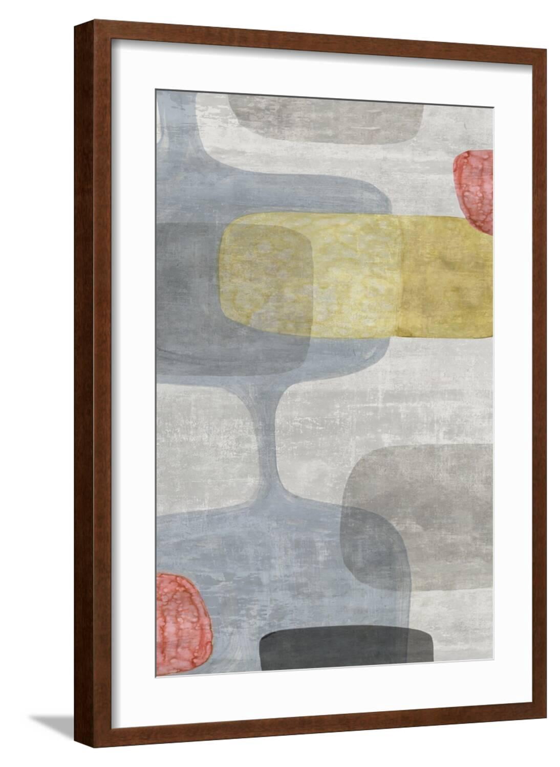 Art.com Mid Century Neutral I Art Print by Eva Watts, Brown Frame Wall ...