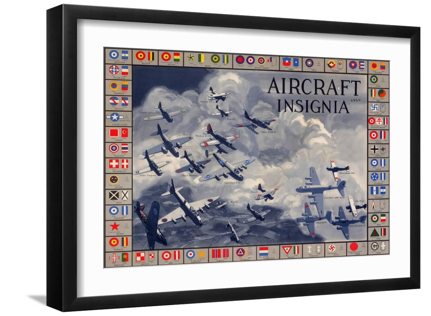 Art.com Military Planes of the World Aircraft Insignia WWII War ...