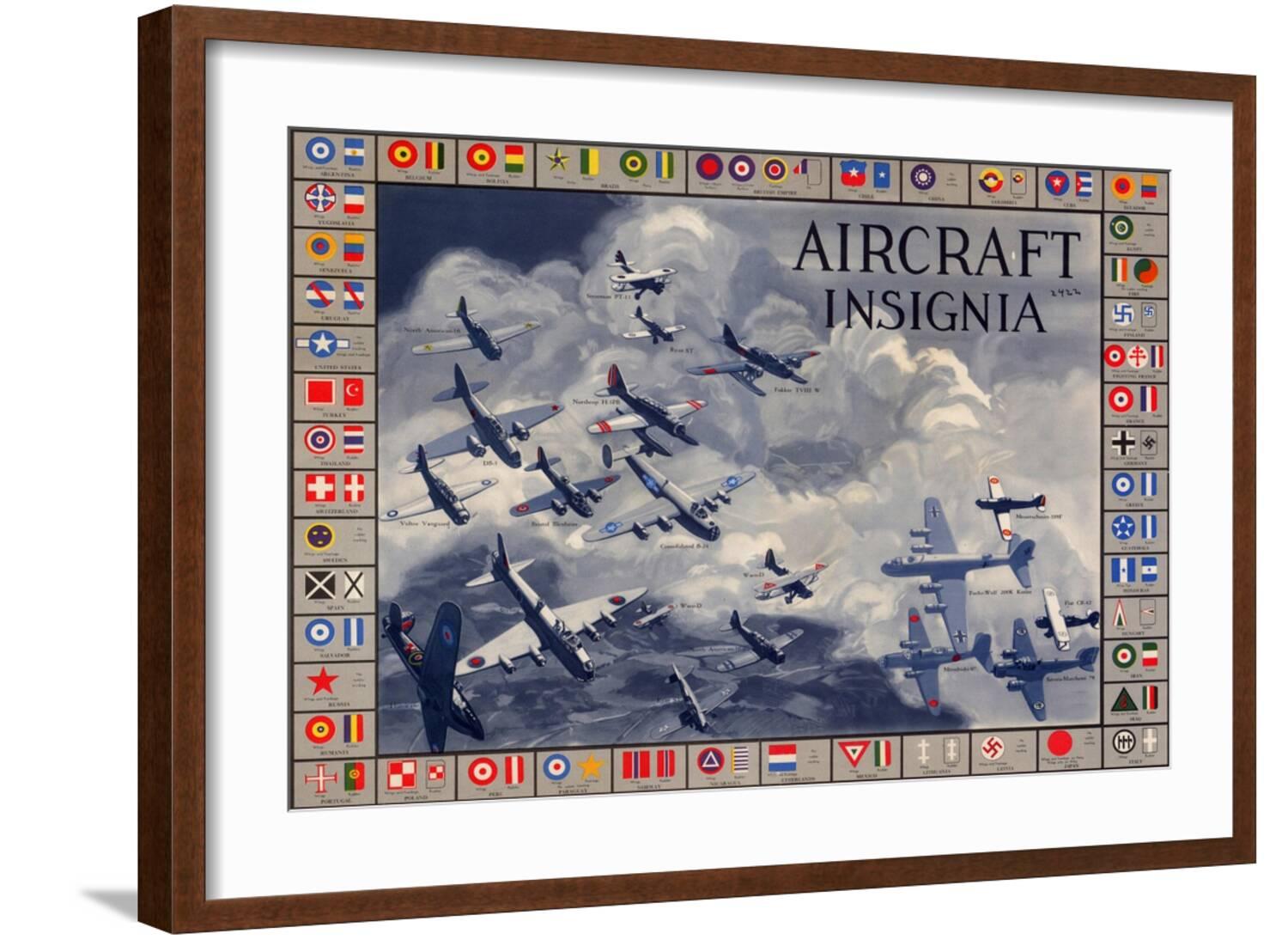 Art.com Military Planes of the World Aircraft Insignia WWII War ...