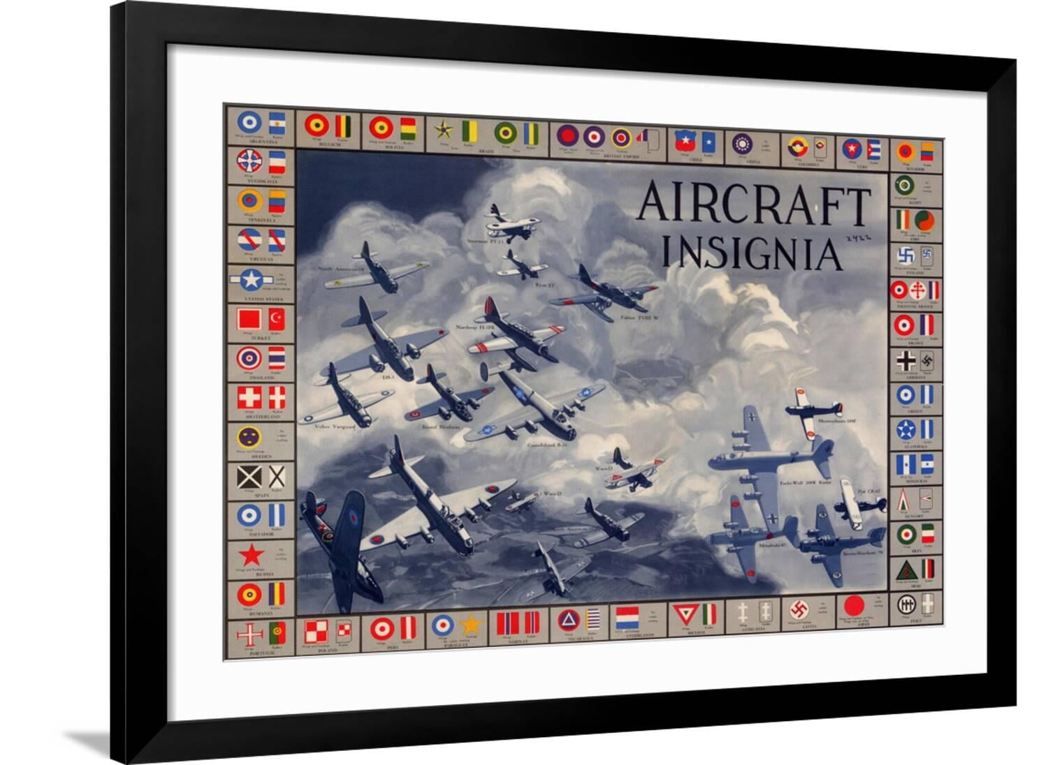 Art.com Military Planes of the World Aircraft Insignia WWII War ...