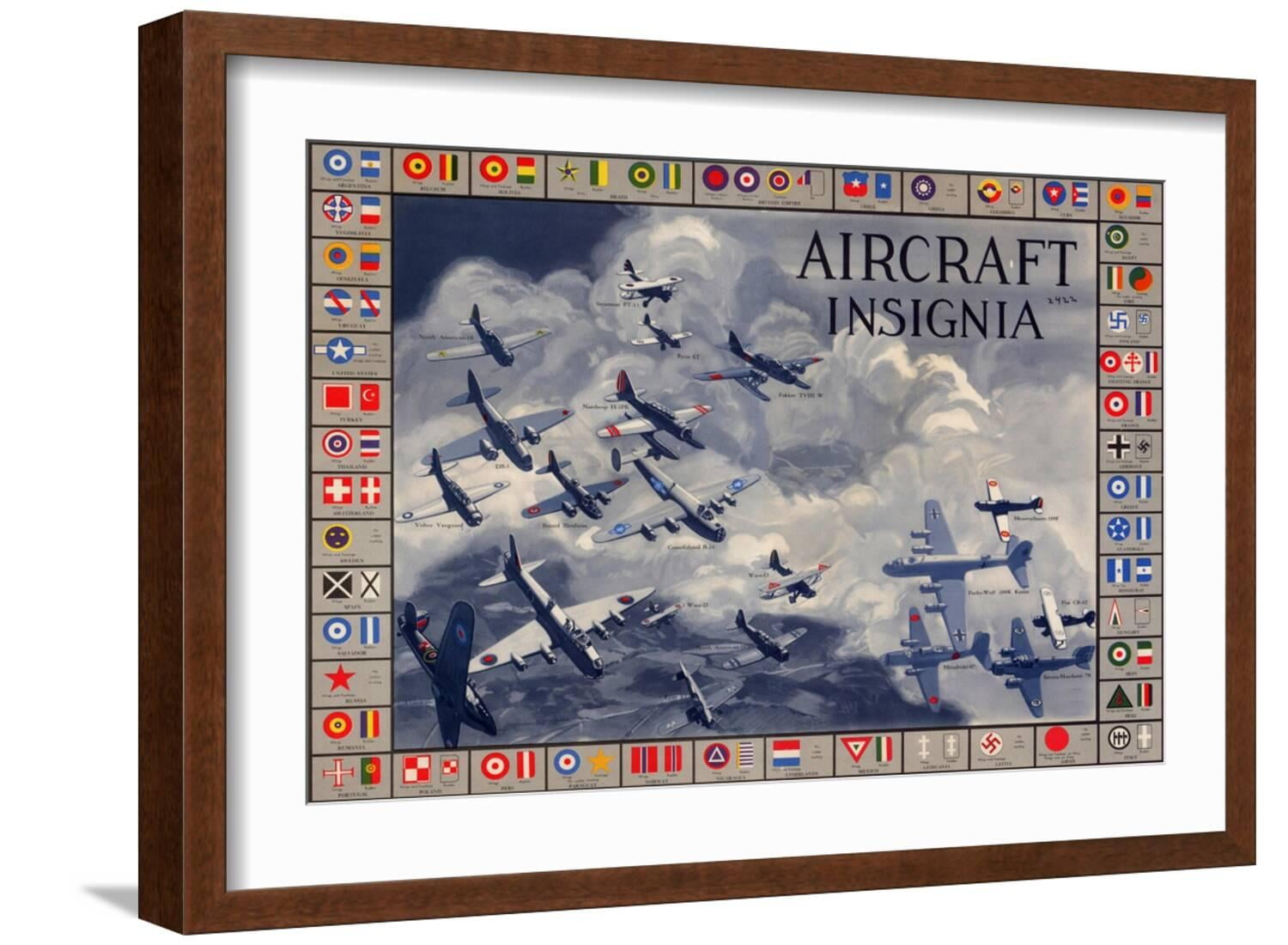 Art.com Military Planes of the World Aircraft Insignia WWII War ...