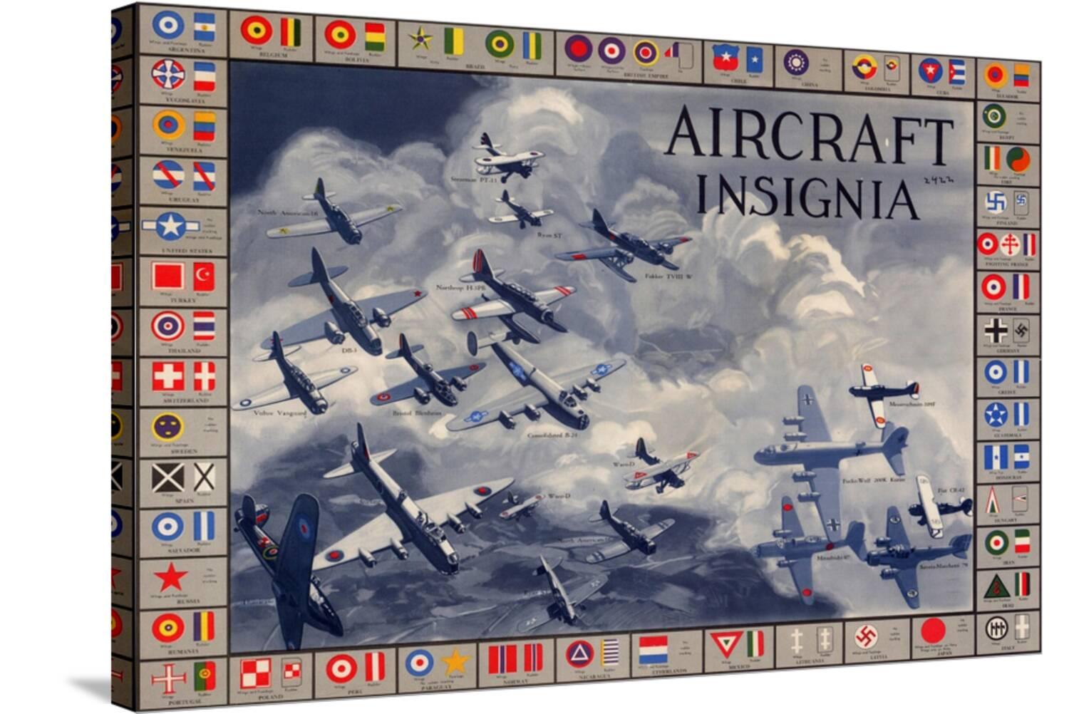 Art.com Military Planes of the World Aircraft Insignia WWII War ...