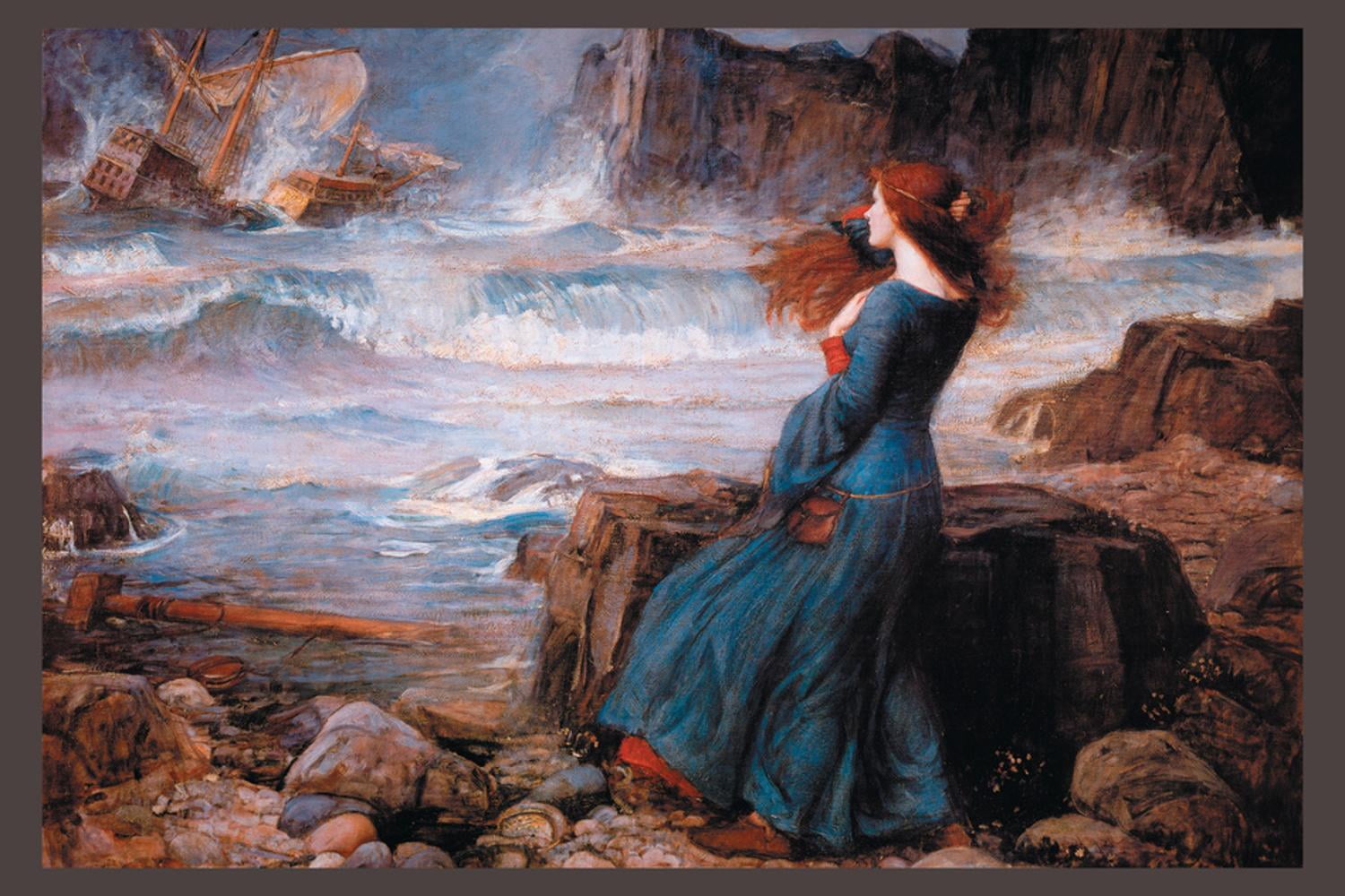 Art.com Miranda and the Tempest Art Print by John William Waterhouse ...