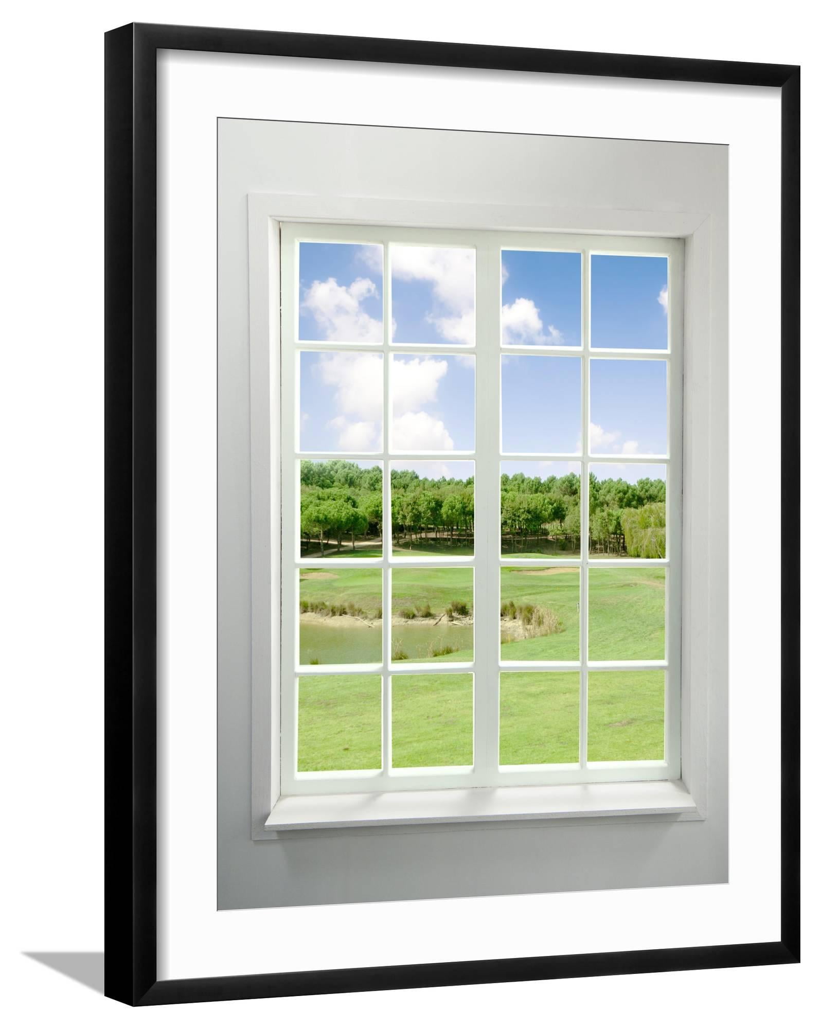 Art.com Modern Residential Window with Lake View Art Print by ilker ...