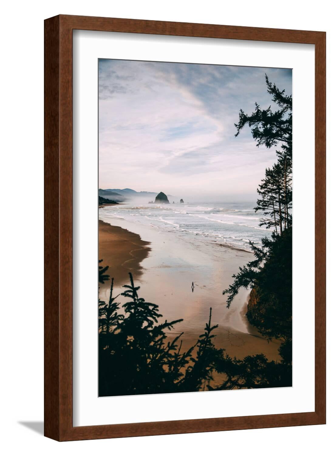 Art.com Morning Walk at Cannon Beach, Peaceful Oregon Coast ...