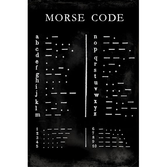 Art.com Morse Code Chart Art Print by Vision Studio, 16" x 24 ...