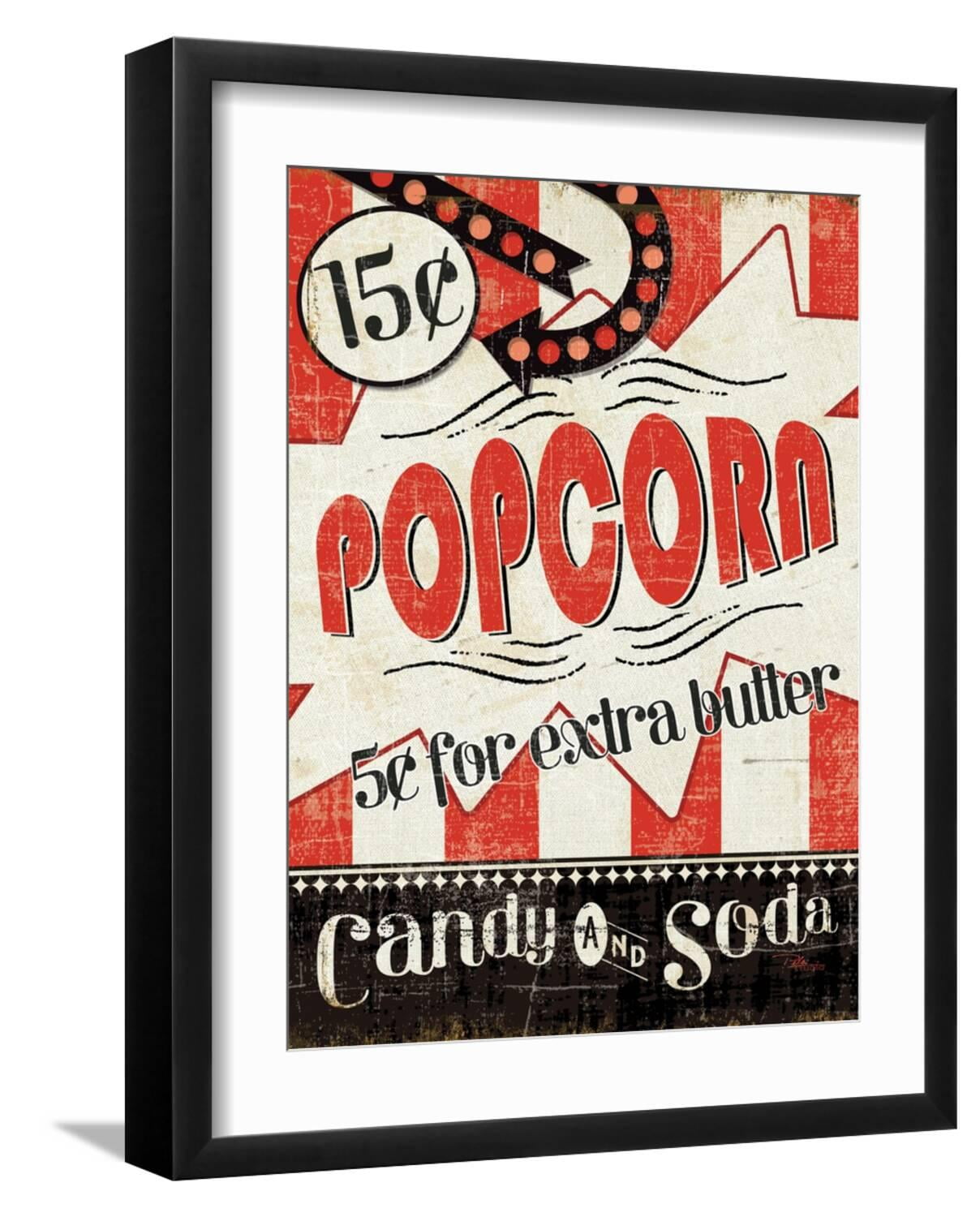 Art.com Movie Night II Art Print by Pela Design, Black Frame Wall Art ...