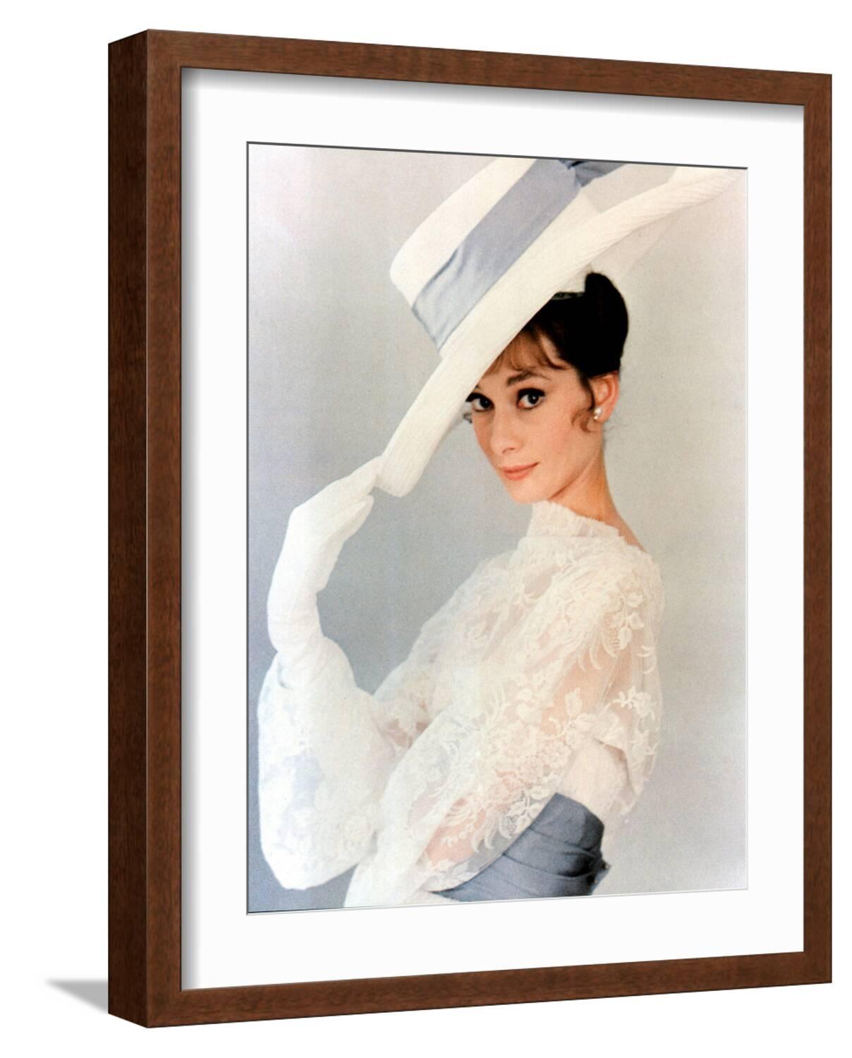 Art.com My Fair Lady, Audrey Hepburn 1964 Photo, Brown Frame Wall Art ...