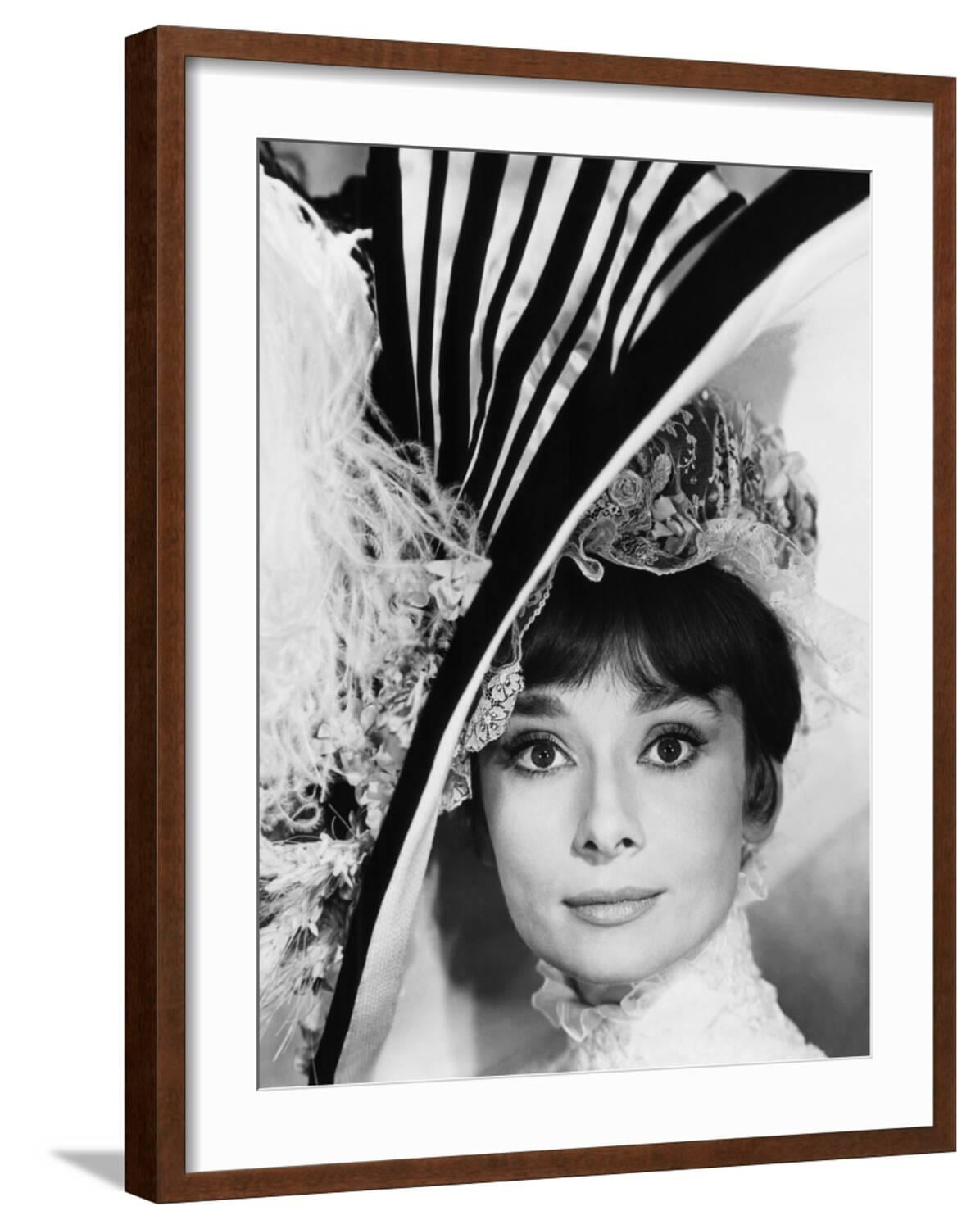 Art.com My Fair Lady, Audrey Hepburn, 1964 Photo, Brown Frame Wall Art ...