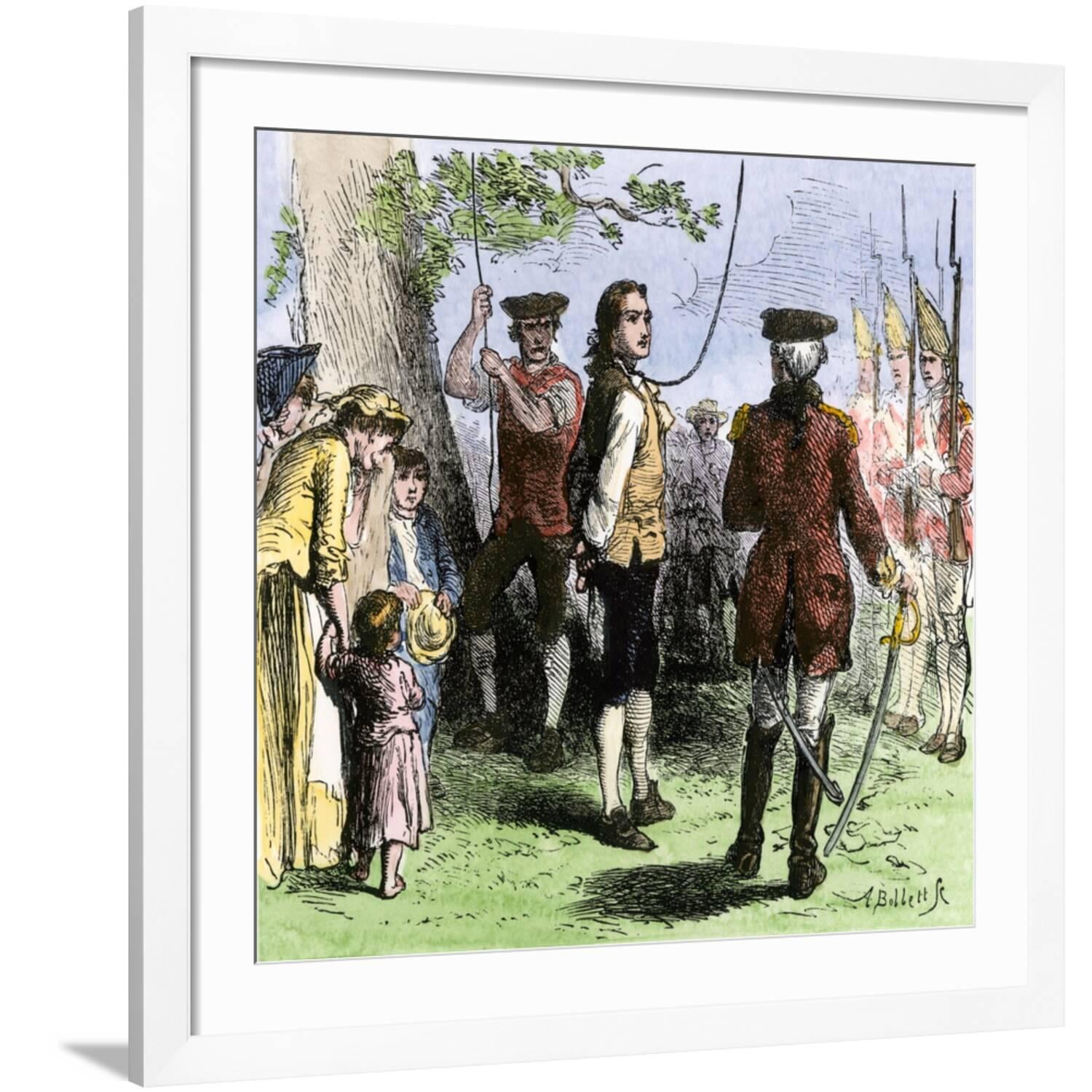 Art.com Nathan Hale Hanged by the British as a Spy, 1776 Giclee Print ...