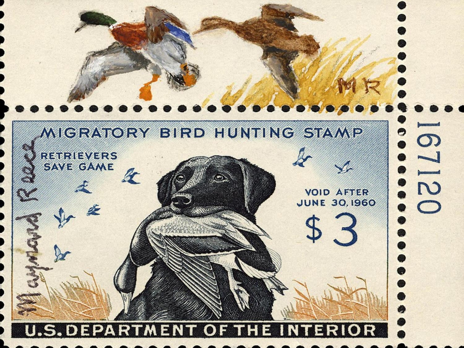 Art.com National Postal Museum: 3 Dollar Duck Stamp Remarque Art Print ...