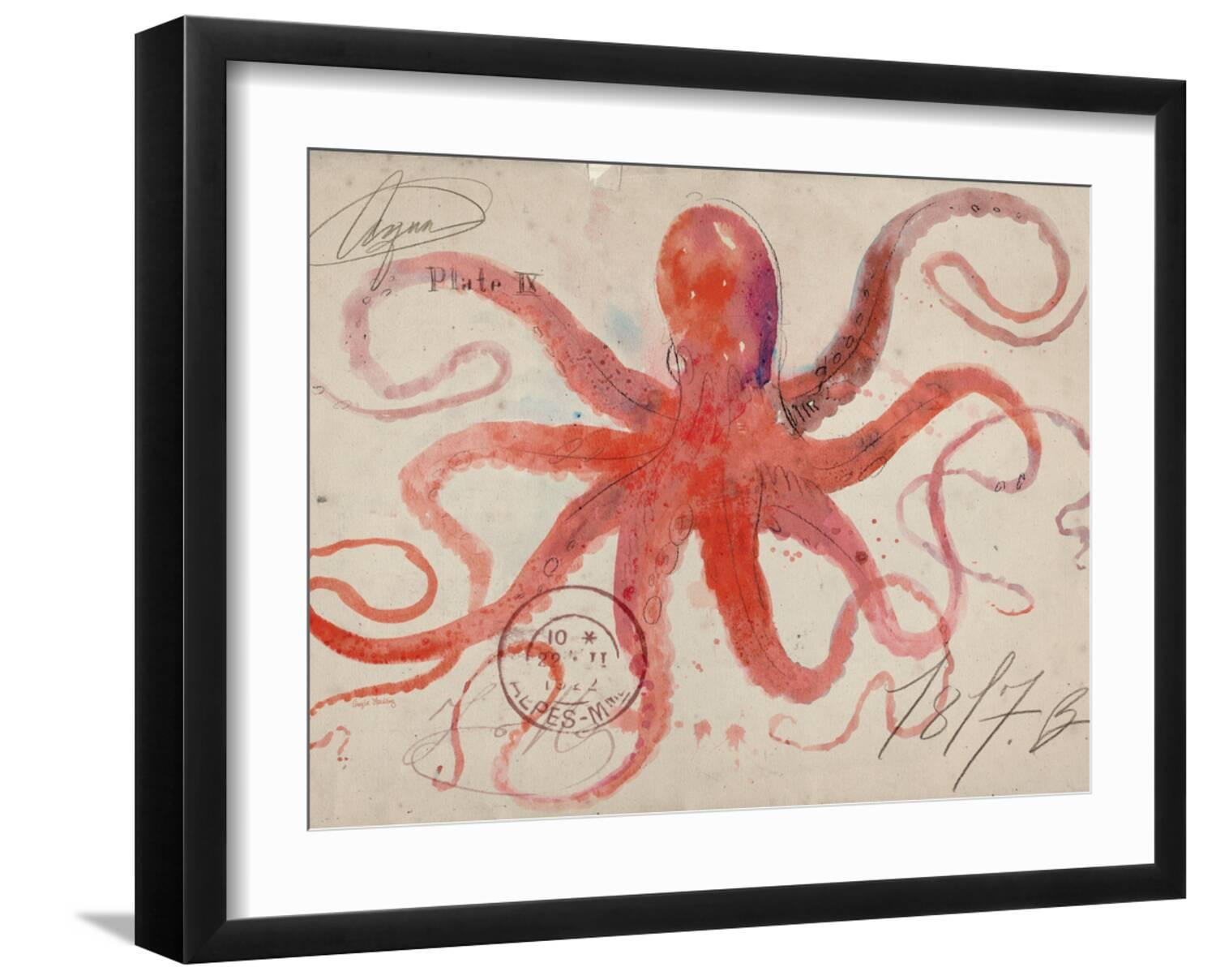 Art.com Nautical Octopus - Horizontal Premium Giclee Print by Angela ...