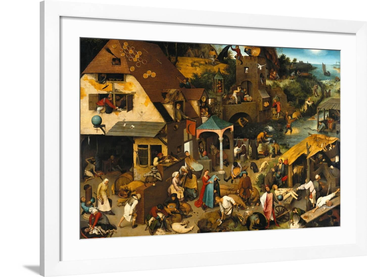 Art.com The Netherlandish Proverbs (The Blue Cloak or the Topsy Turvy ...