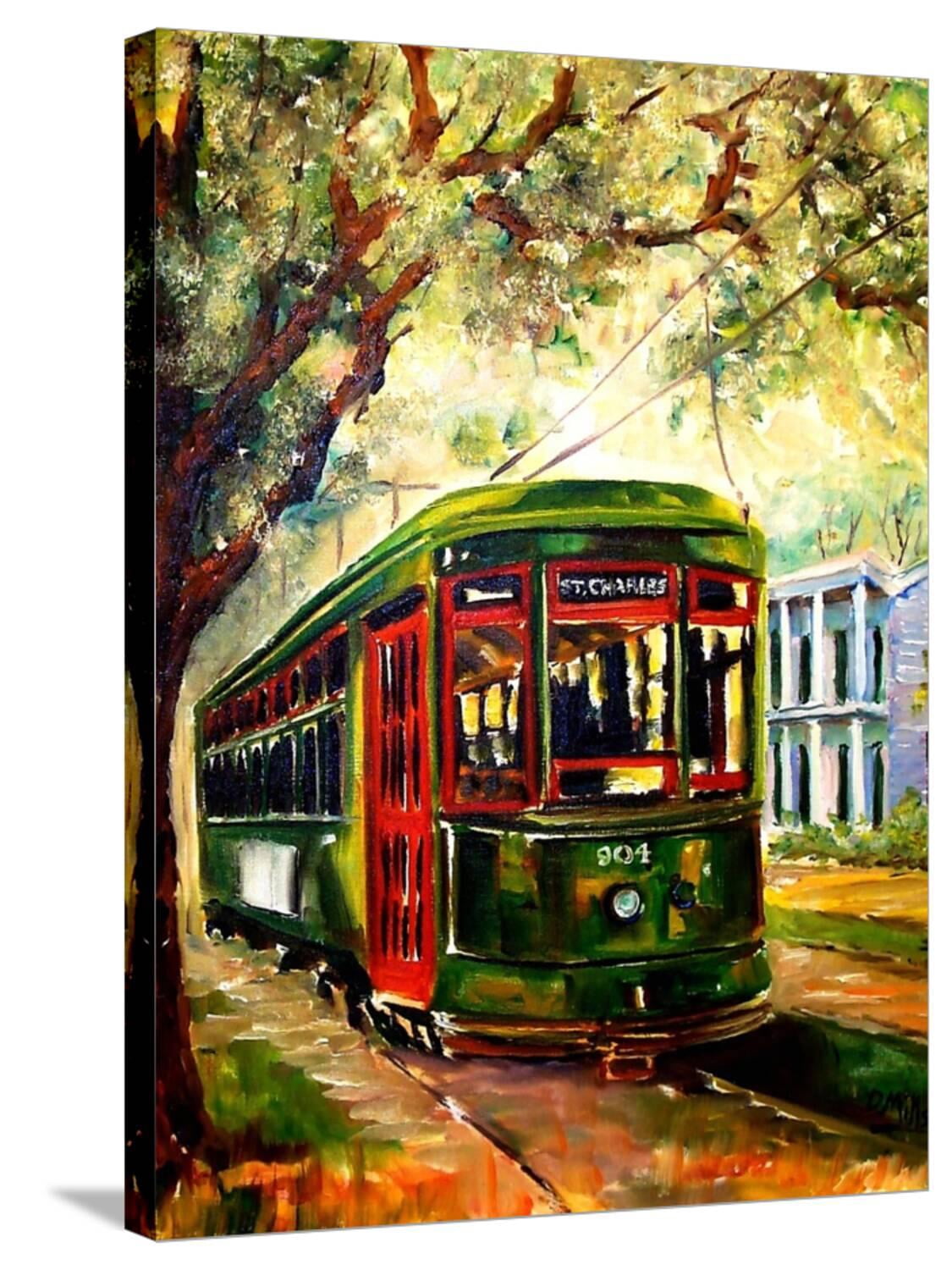 Art.com New Orleans St Charles Streetcar Stretched Canvas Print Wall ...