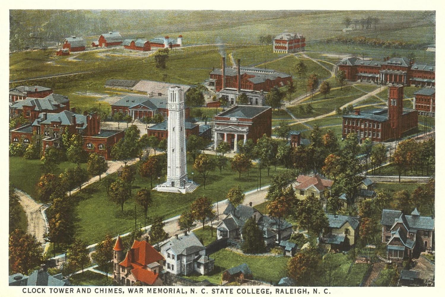 Art.com North Carolina State College, Raleigh Art Print, 18" x 12 ...