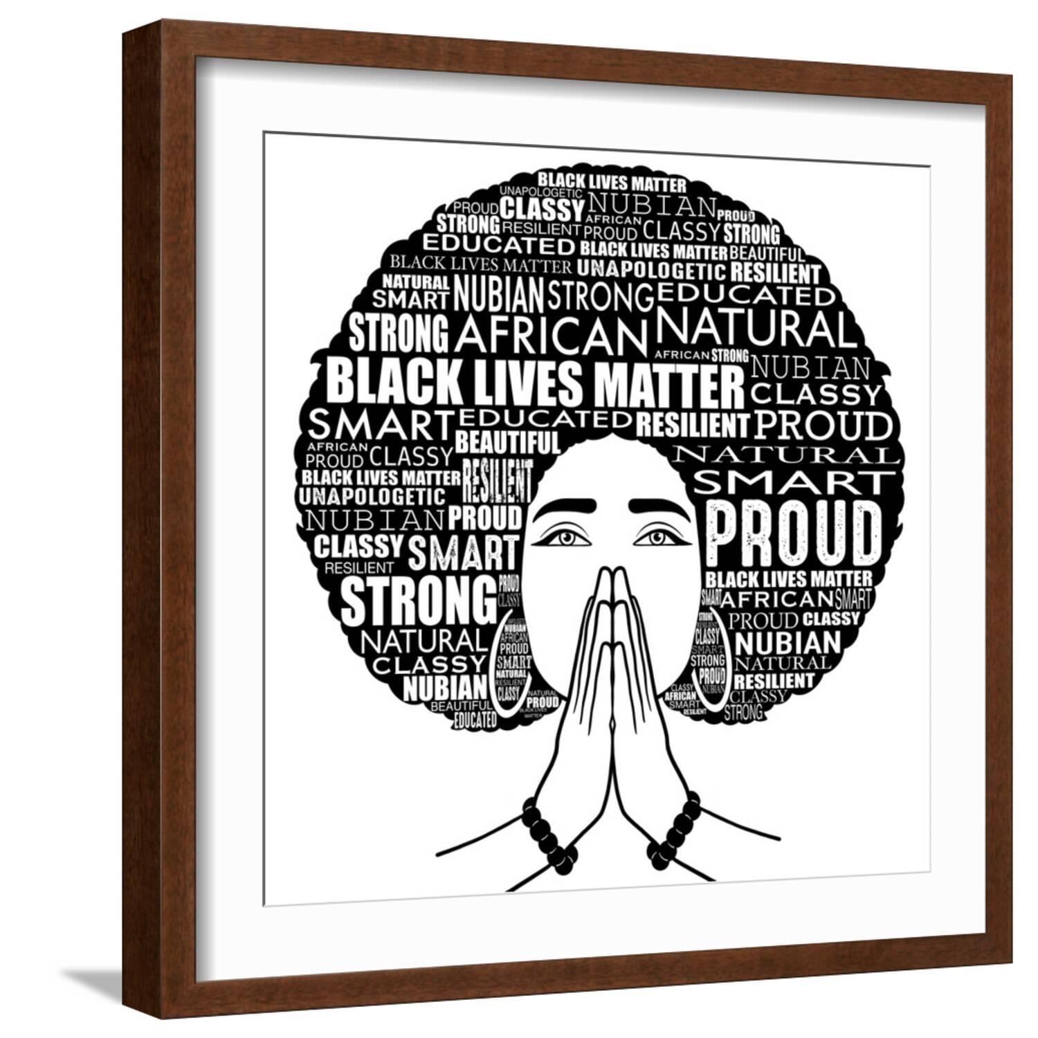 Art.com Nubian Queen Art Print by Marcus Prime, Brown Frame Wall Art ...