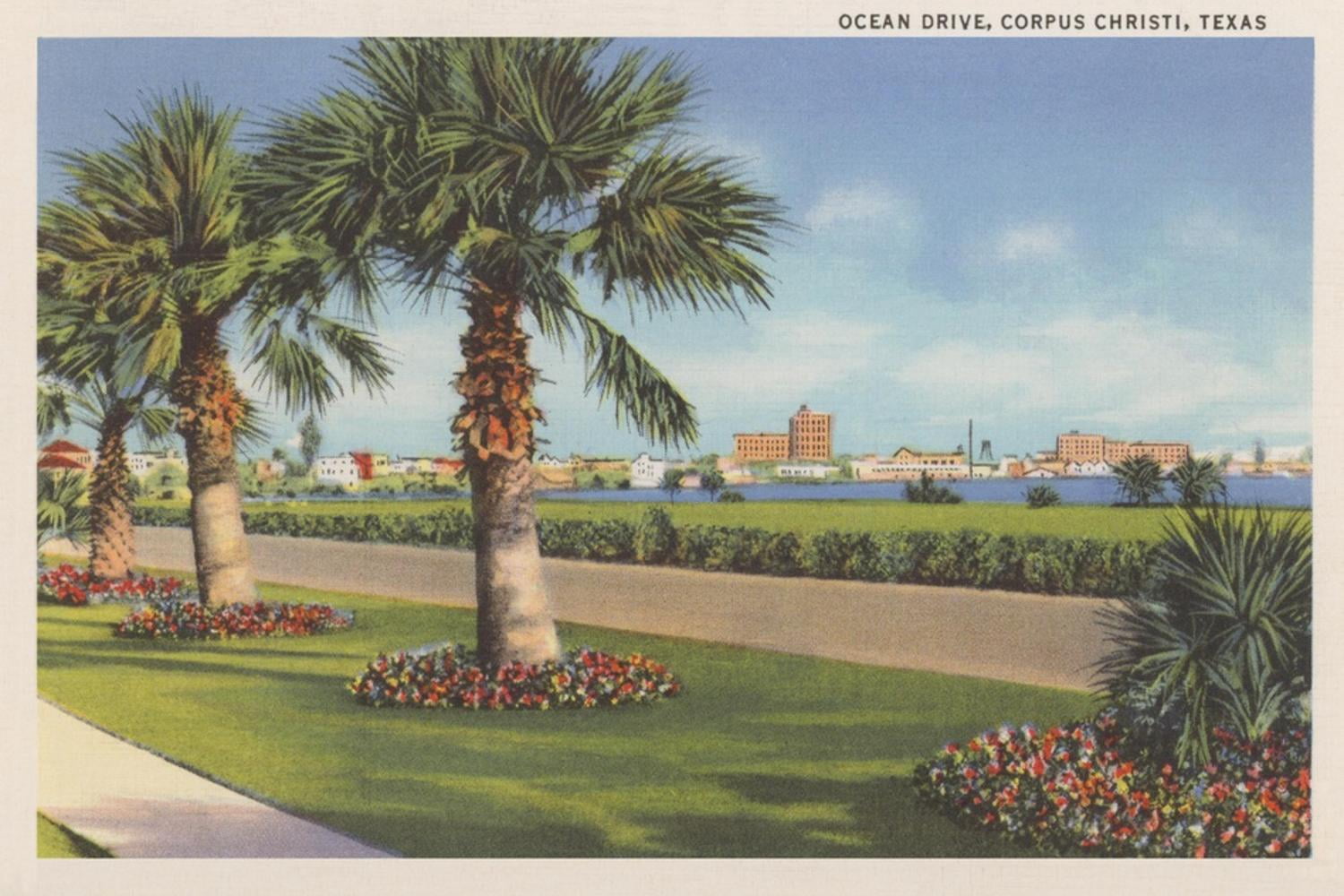 Art.com Ocean Drive, Corpus Christi Art Print, 18" x 12" - Walmart.com