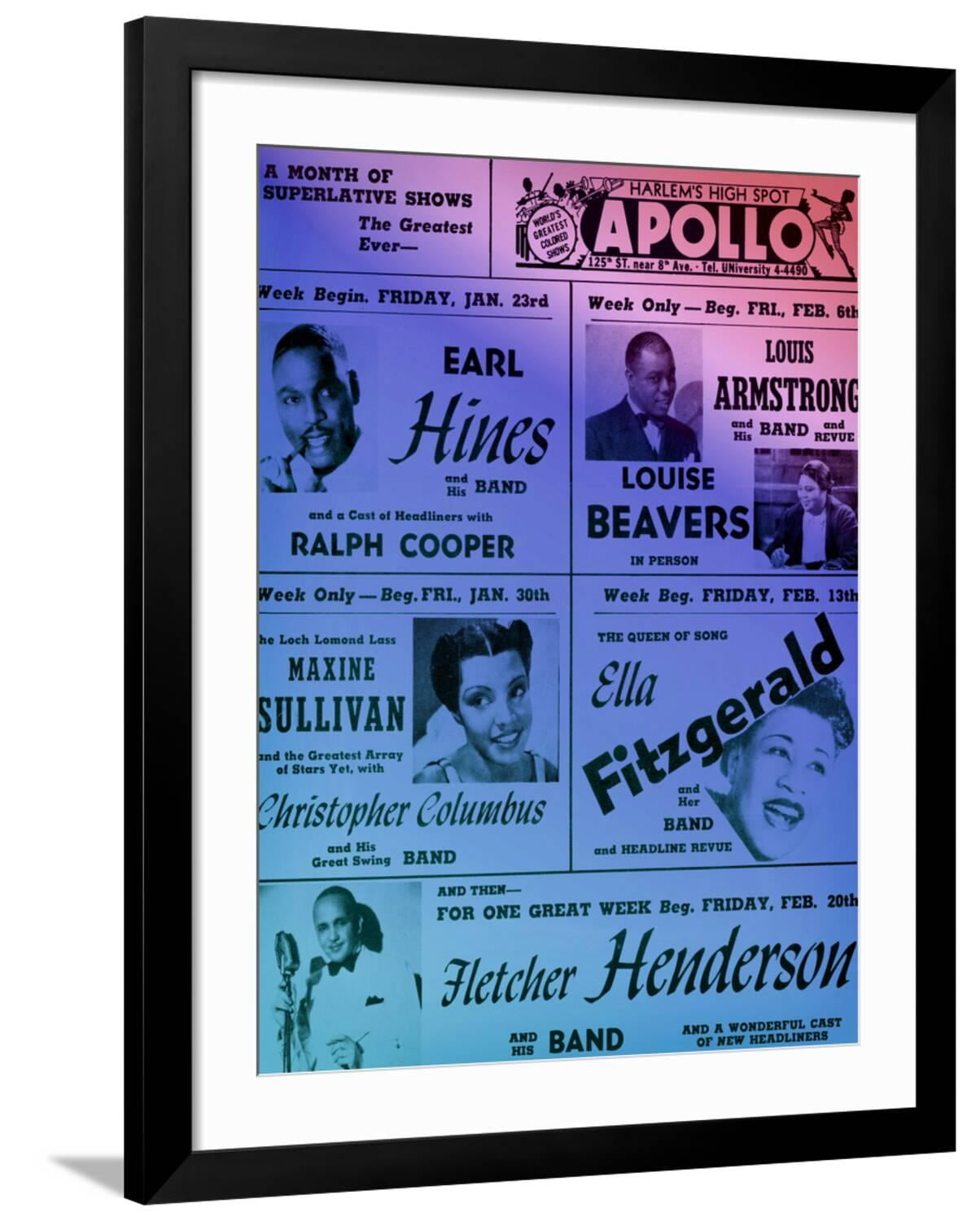 Art.com Old Apollo Theater Performance Calendar in Cool Colors Art ...