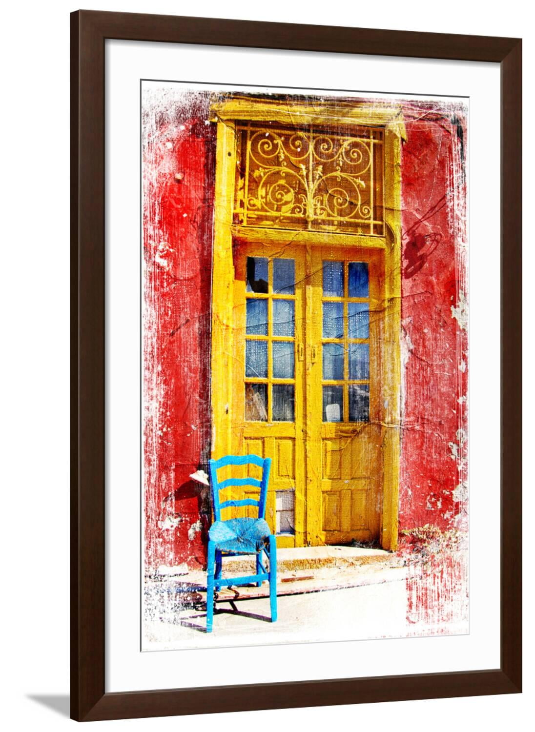 Art.com Old Traditional Greek Doors - Artwork In Painting Style Art ...