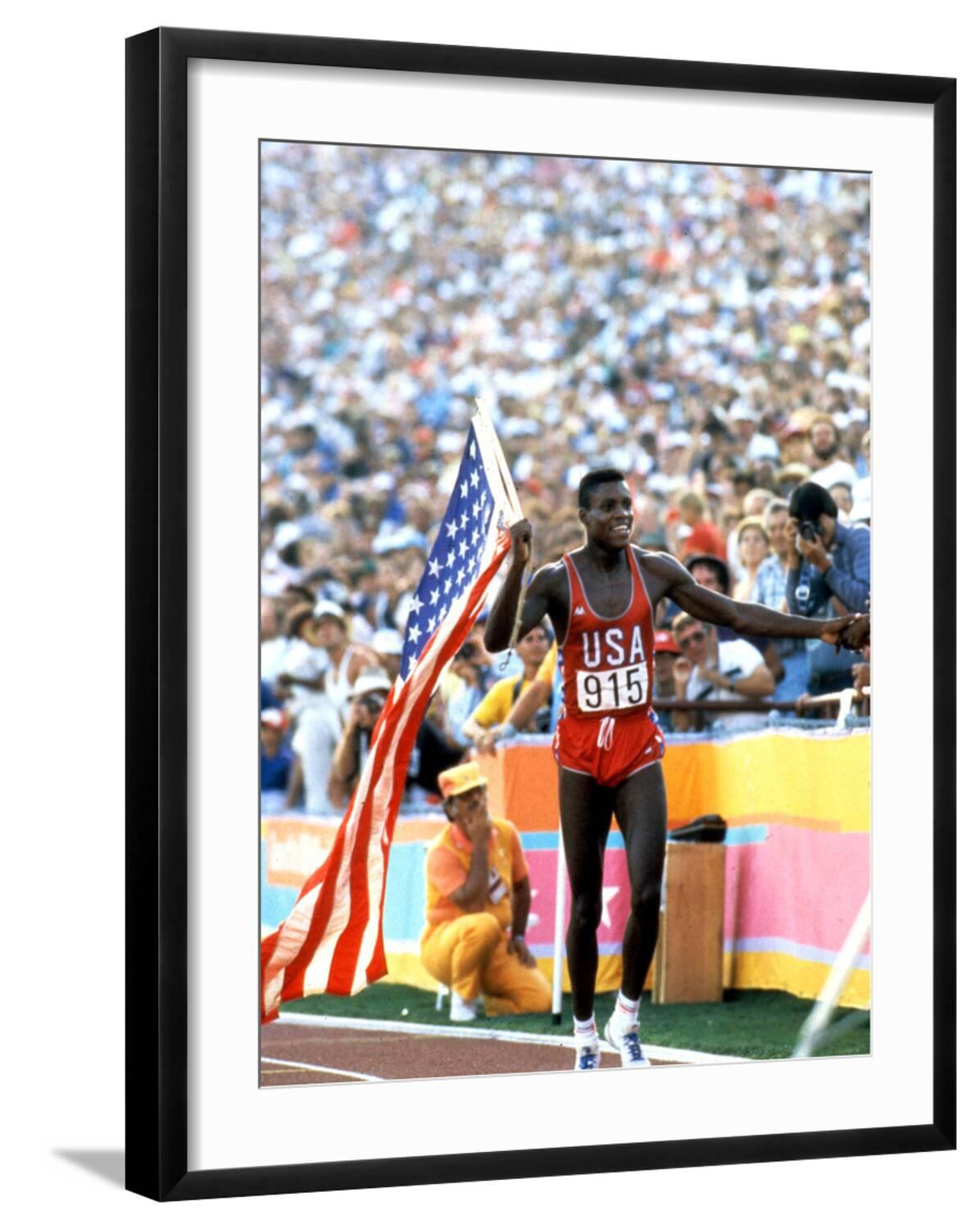 Art.com Olympic Games in Los Angeles, 1984 : 100M : Carl Lewis Winner ...