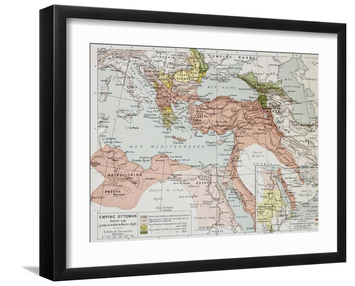 Art.com Ottoman Empire Historical Development Old Map (Between 1792 And ...