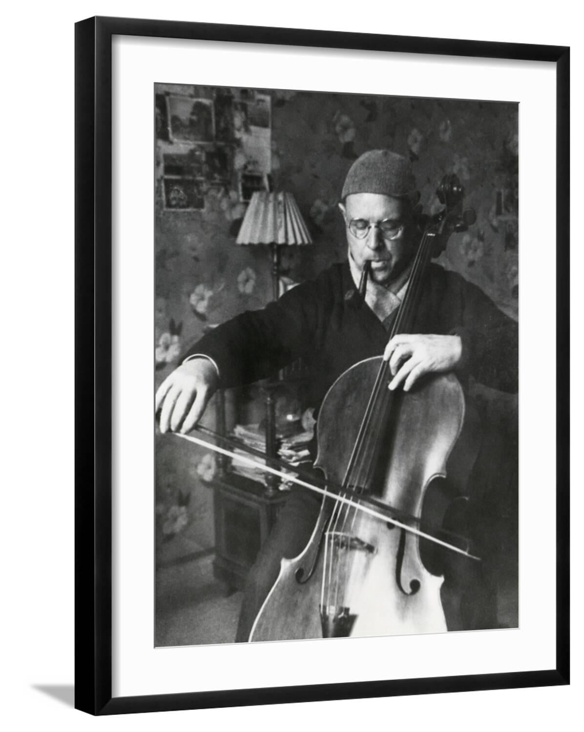 Art.com Pablo Casals, the Great Cello Player in His Home in Barcelona ...