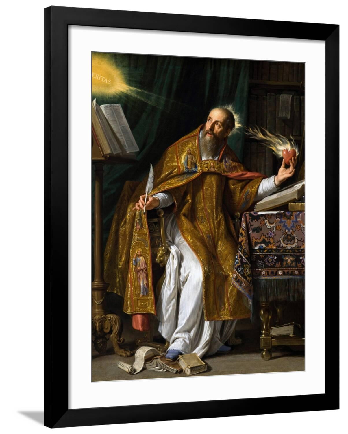 Art.com Painting of Saint Augustine of Hippo in his studio. Art Print ...