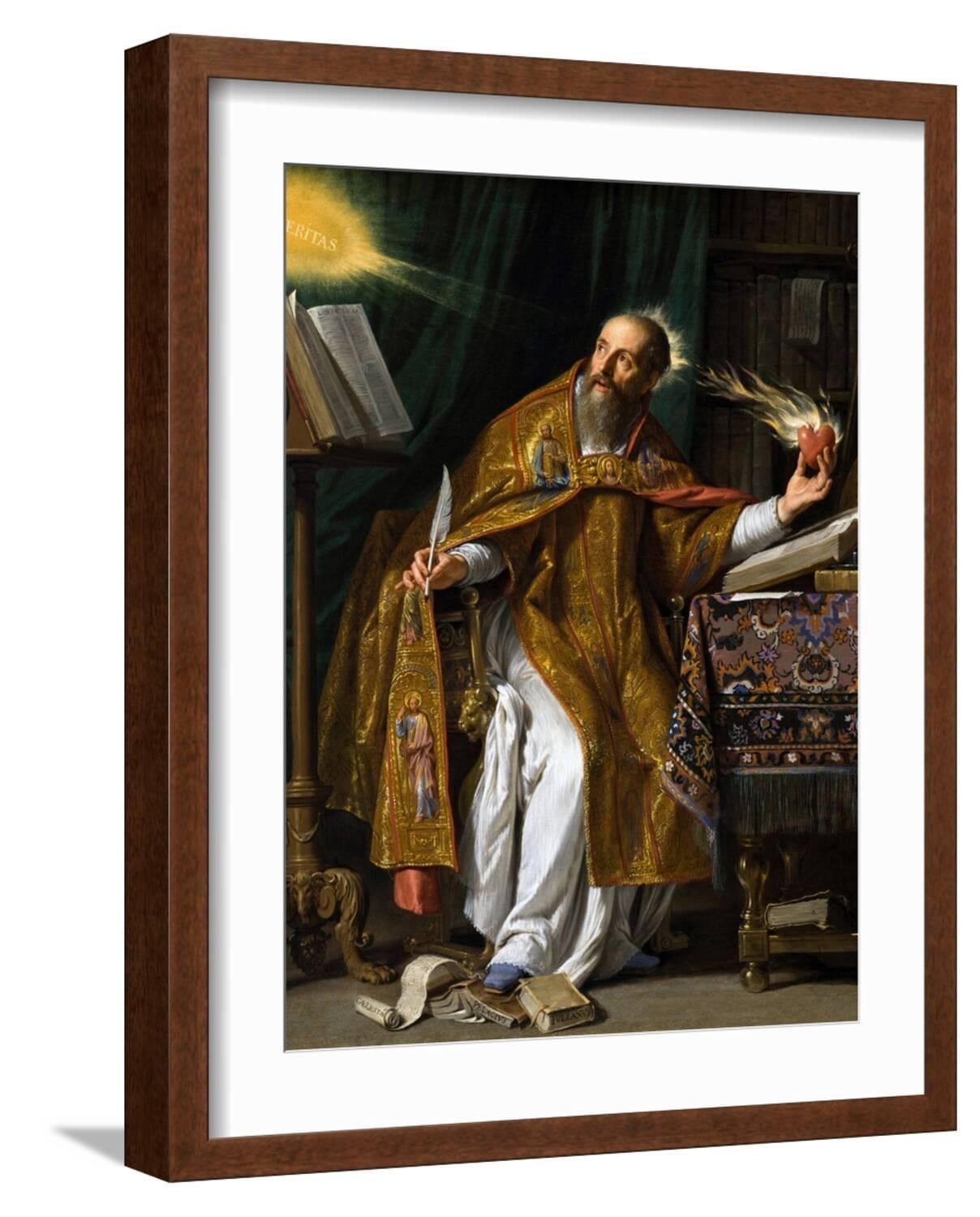 Art.com Painting of Saint Augustine of Hippo in his studio. Art Print ...