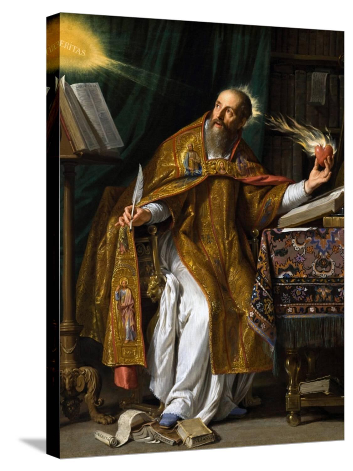 Art.com Painting of Saint Augustine of Hippo in his studio. Stretched ...