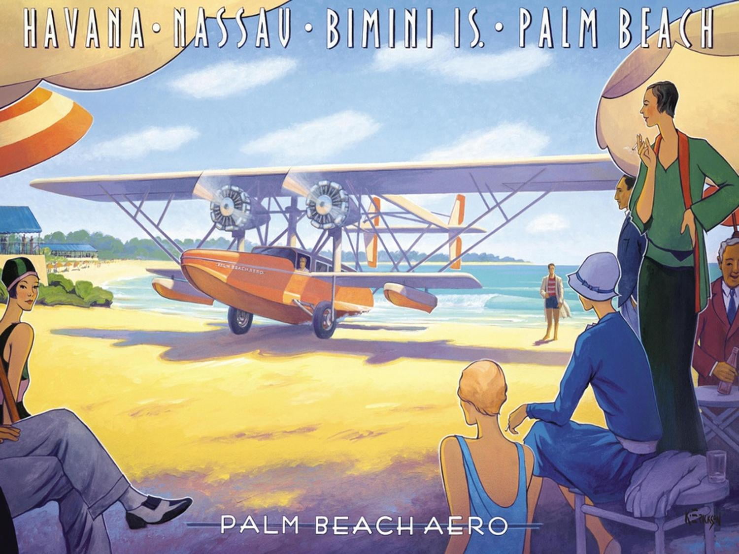 Art.com Palm Beach Aero Art Print by Kerne Erickson, 32" x 24 ...