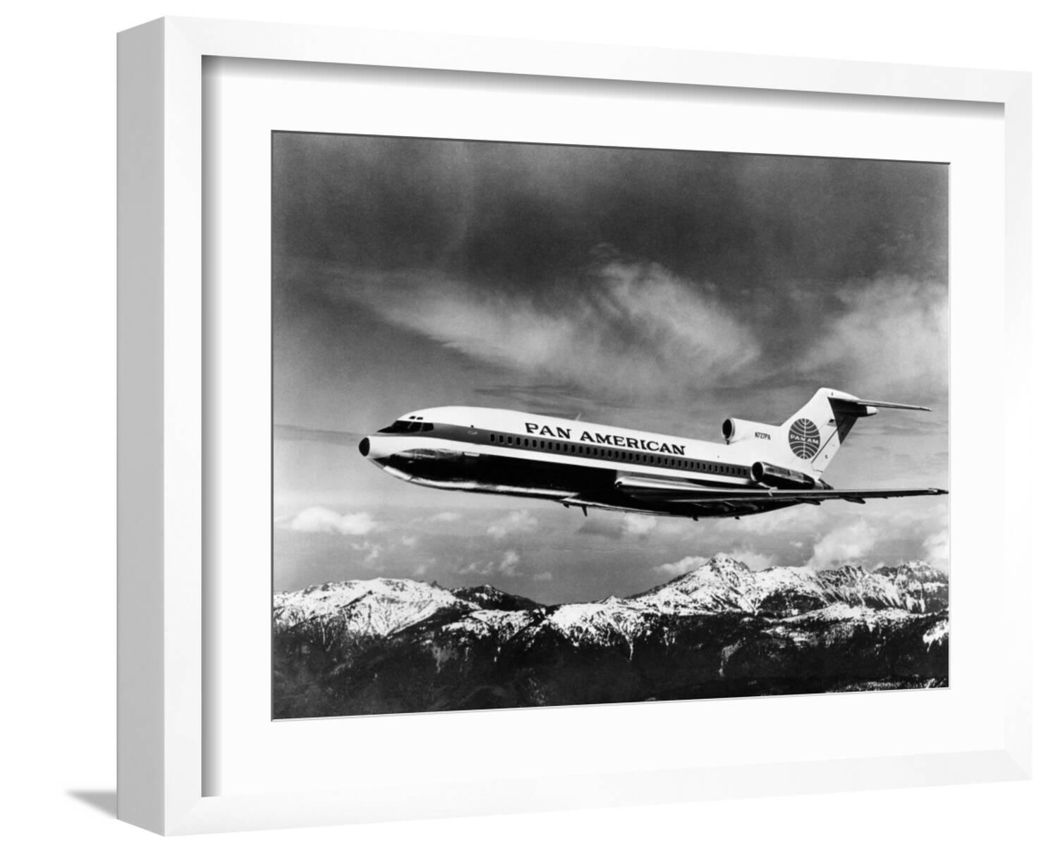 Art.com Pan American's Tri-Engined Boeing 727 Jet, 1965 Photo, White ...