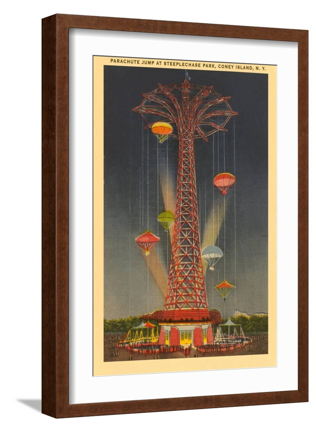 Art.com Parachute Jump Ride, Coney Island, New York City Art Print ...
