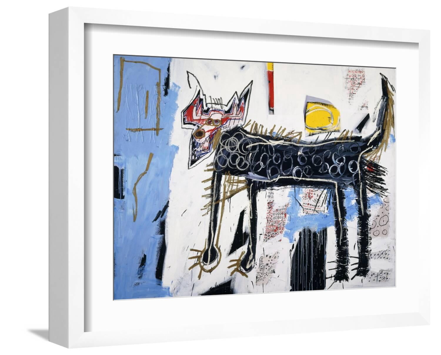 Art.com Part Wolf Giclee Print by Jean-Michel Basquiat, White Frame ...