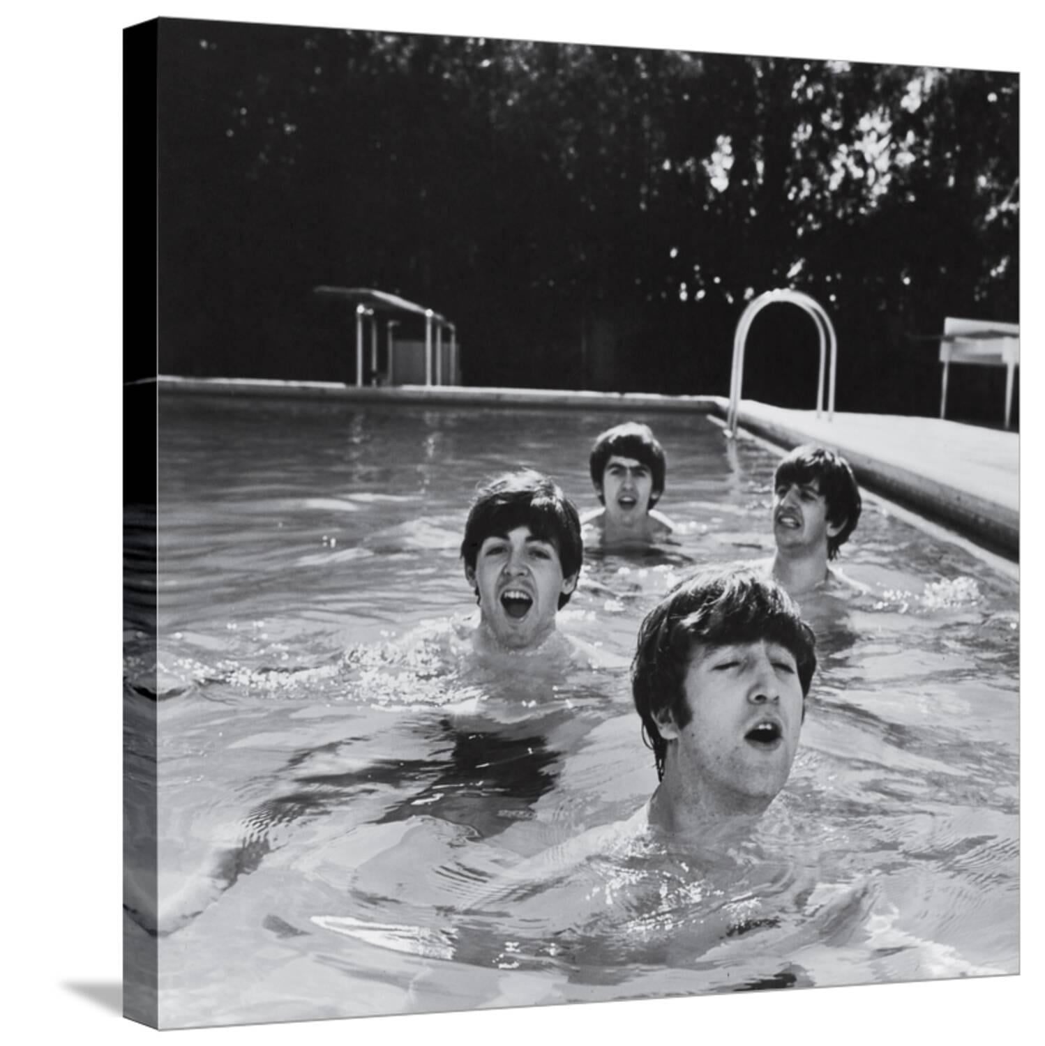 Art.com Paul McCartney, George Harrison, John Lennon and Ringo Starr Taking a Dip in a Swimming ...