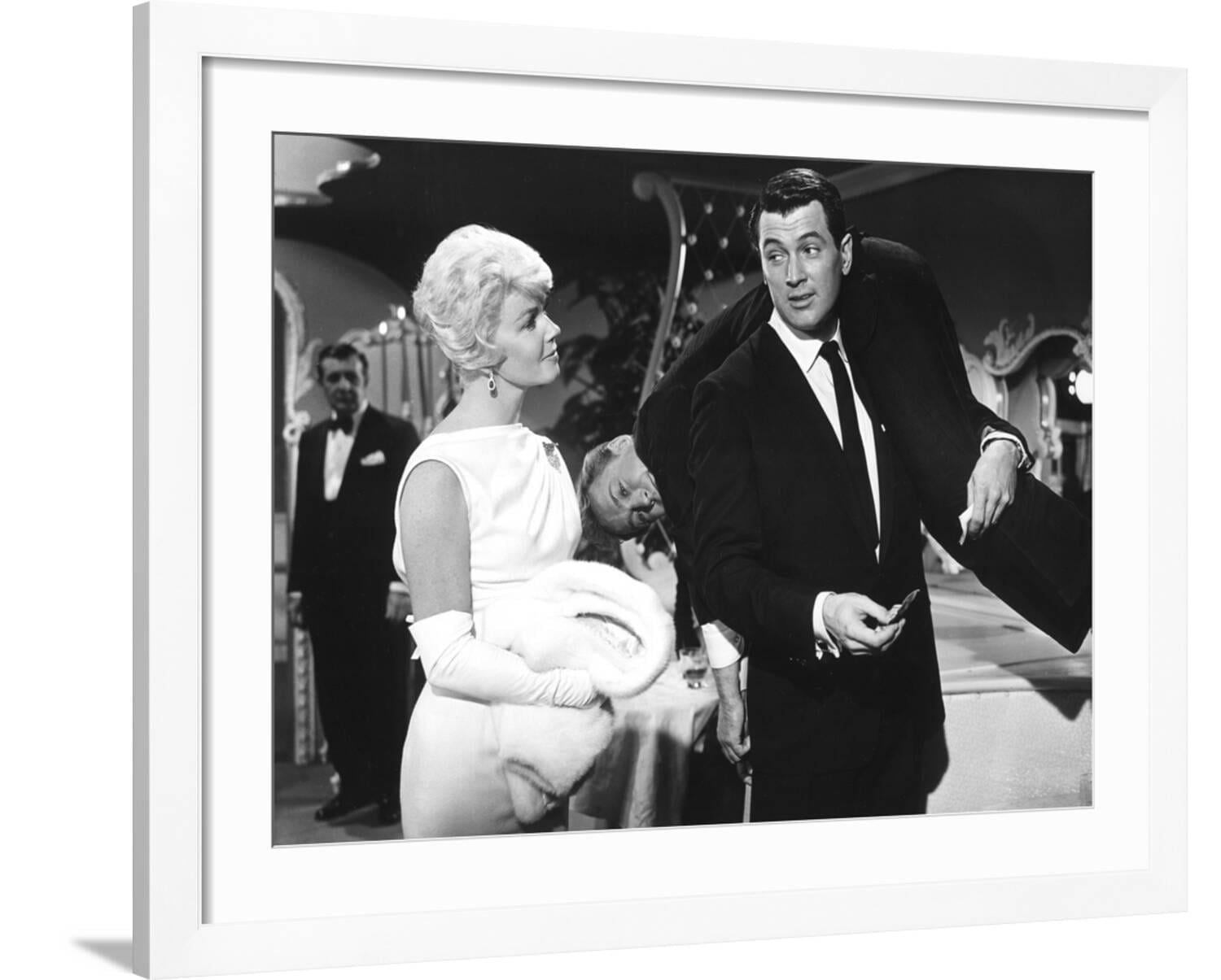 Art.com Pillow Talk, Doris Day, Nick Adams, Rock Hudson, 1959 Photo, White Frame Wall Art, 40" x ...