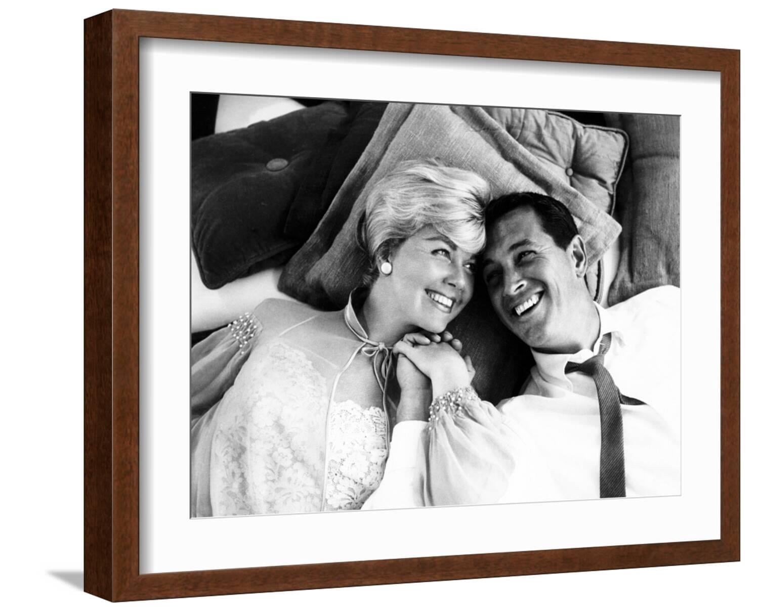 Art.com Pillow Talk, Doris Day, Rock Hudson, 1959 Photo, Brown Frame ...