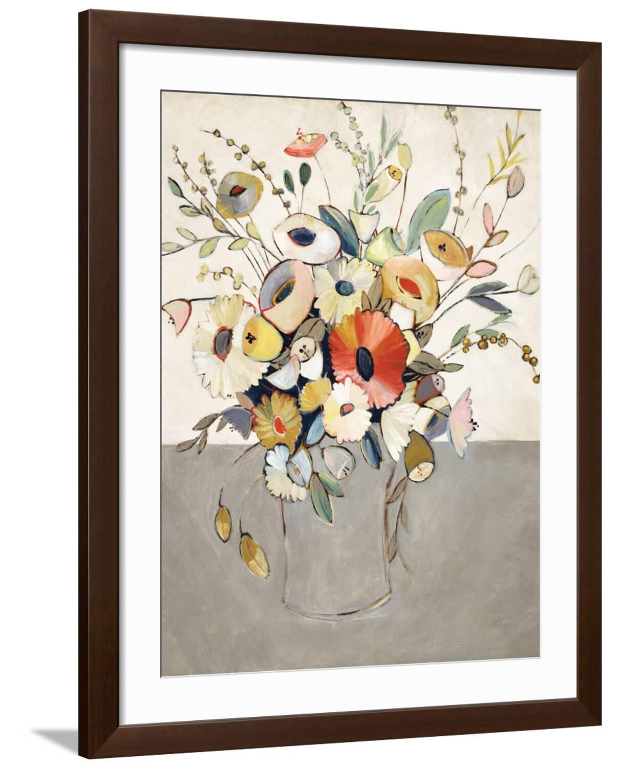 Art.com Pink Heart Giclee Print by Kari Taylor, Brown Frame Wall Art ...