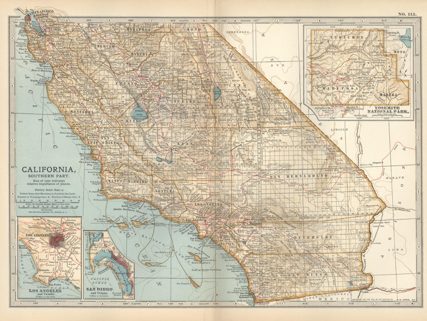 Art.com Plate 115. Map of California Art Print by Encyclopaedia ...