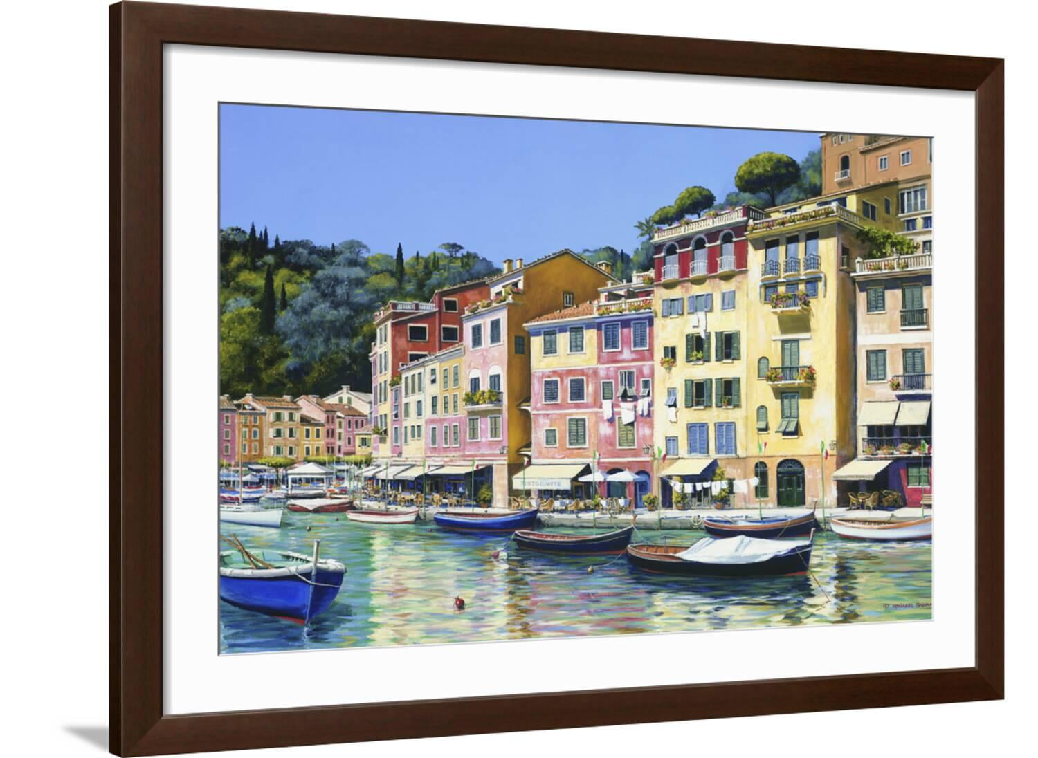 Art.com Portofino Art Print by Michael Swanson, Brown Frame Wall Art ...