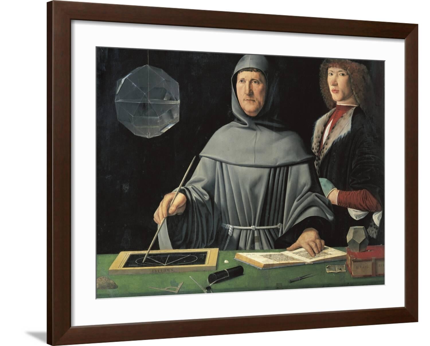 Art.com Portrait of Fra Luca Pacioli with a Pupil Art Print by Jacopo ...