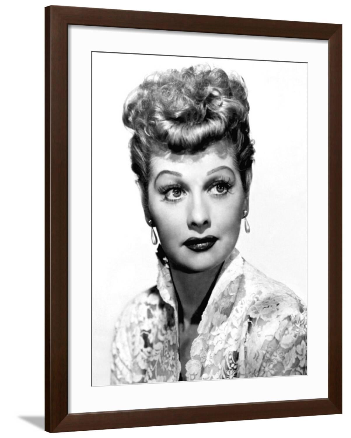 Art.com Portrait of Lucille Ball Photo, Brown Frame Wall Art, 32" x 40 ...